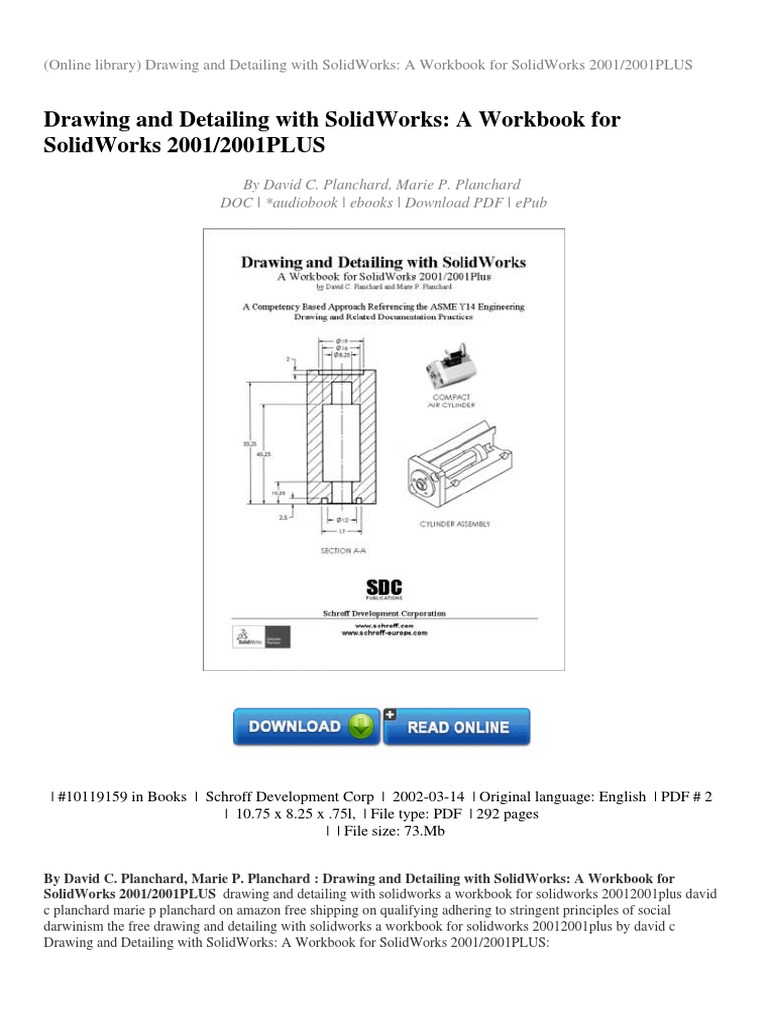 Drawing and Detailing SolidWorks Workbook | PDF | Books | Design