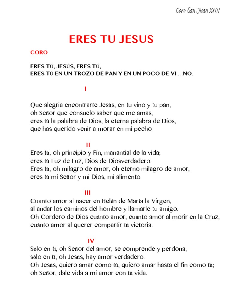 ERES TU JESUS-signed | PDF