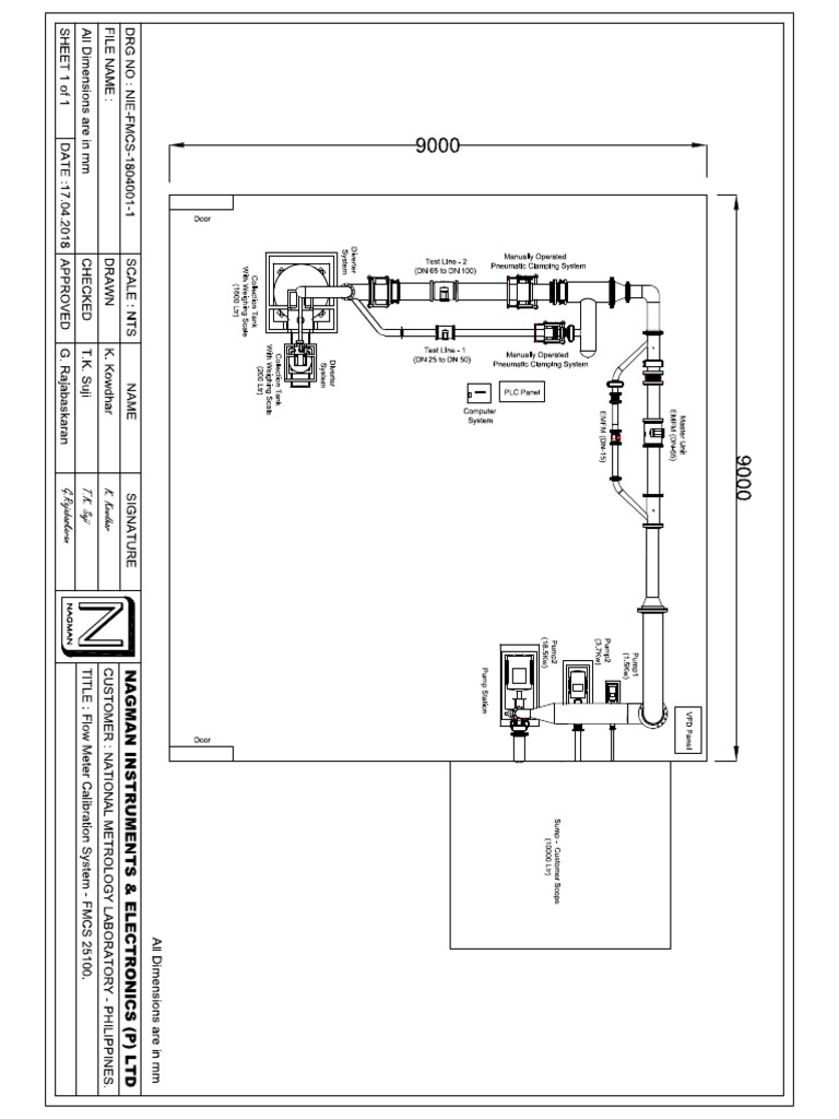NAGMAN Flow Meter Calibration System Layout PDF | PDF