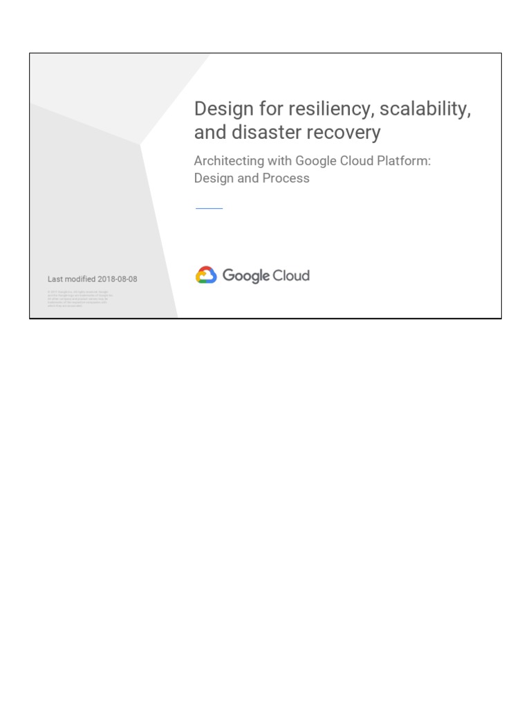 05 ArchDP Design For Resiliency Scalability and DR | PDF | Cloud Computing | Reliability Engineering