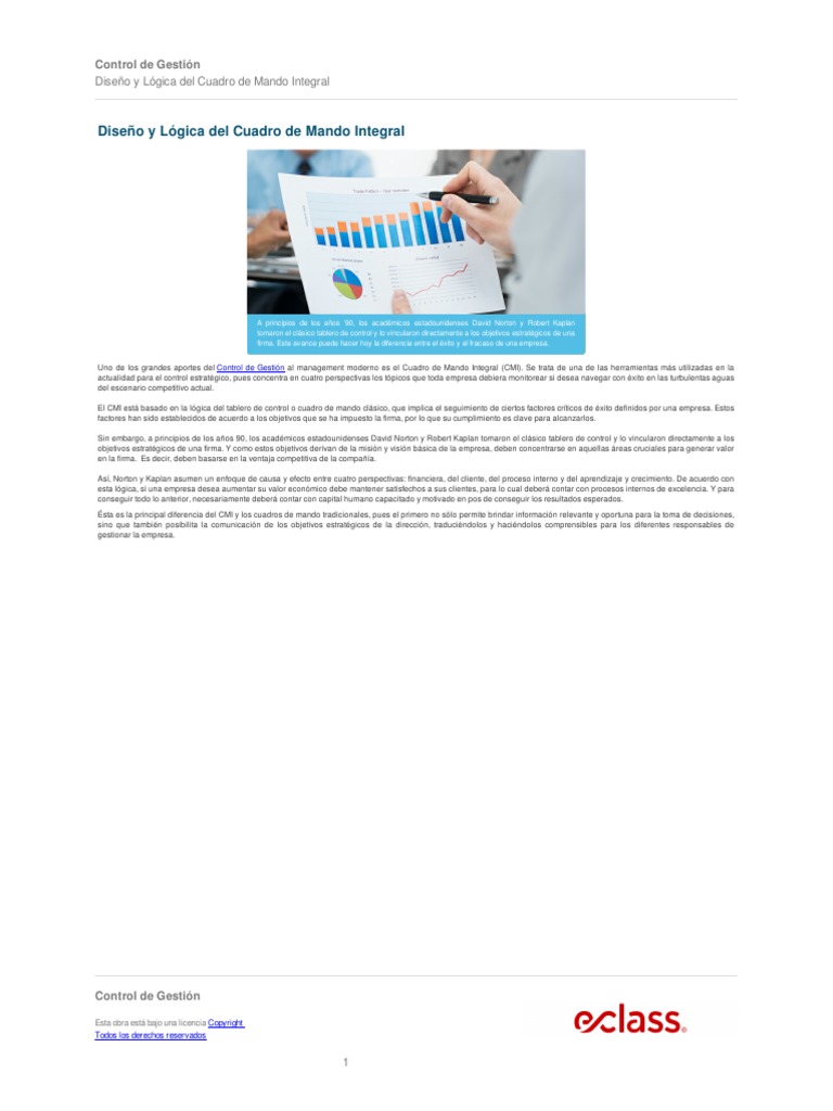 1 Diseno y Logica Del Cuadro de Mando Integral | PDF | Software | Cognición