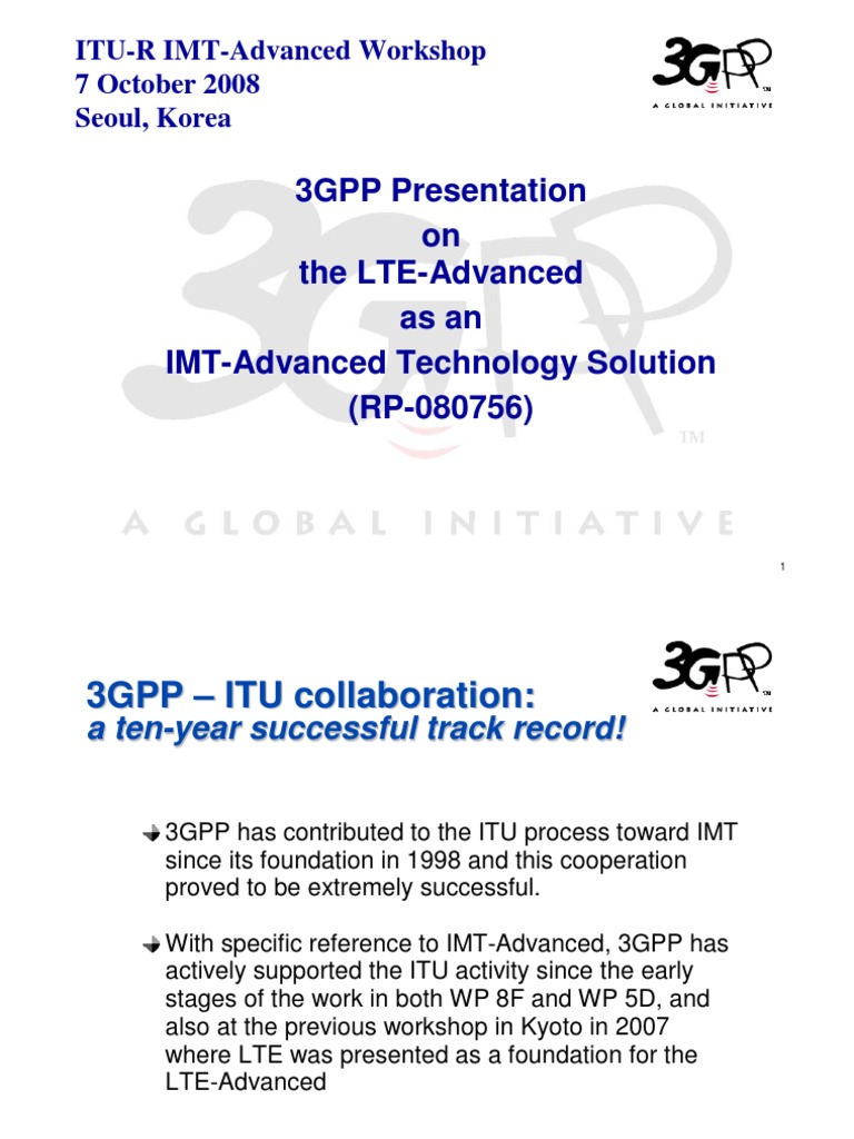 3GPP - LTE-Advanced As An IMT-Advanced Technology Solution - N Magnani ...