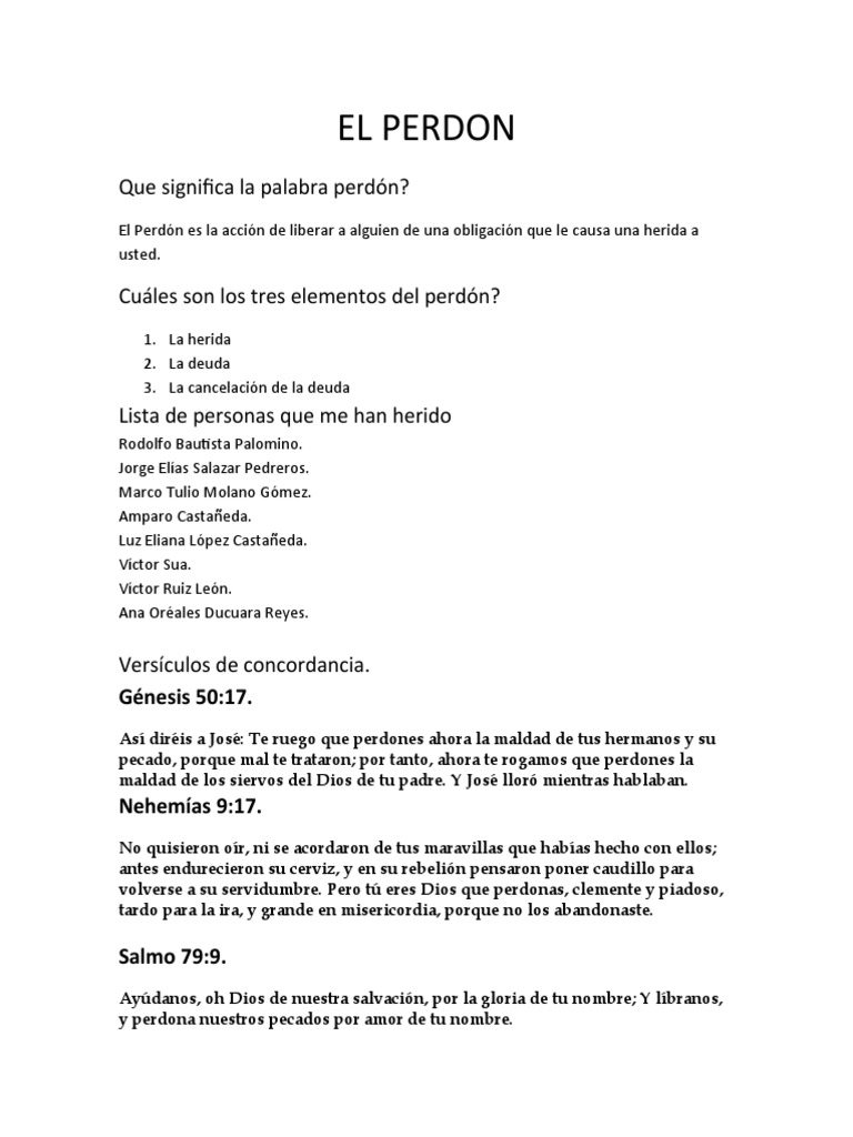 El Perdon | PDF | Pecado | Perdón