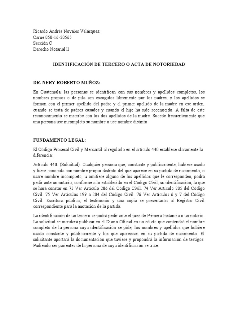 Identificación de Terceros en Guatemala | PDF | Instituciones sociales ...