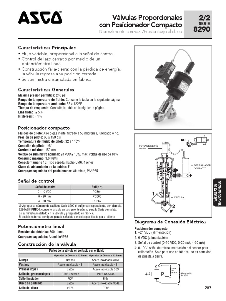 Asco Solenoid Valve Series 8290 Proportional Catalogesp | PDF ...