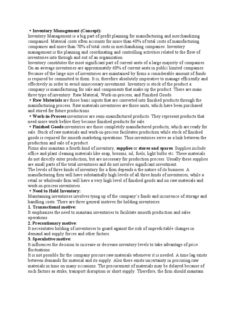 Effective Inventory Management Strategies | PDF | Inventory | Textile ...