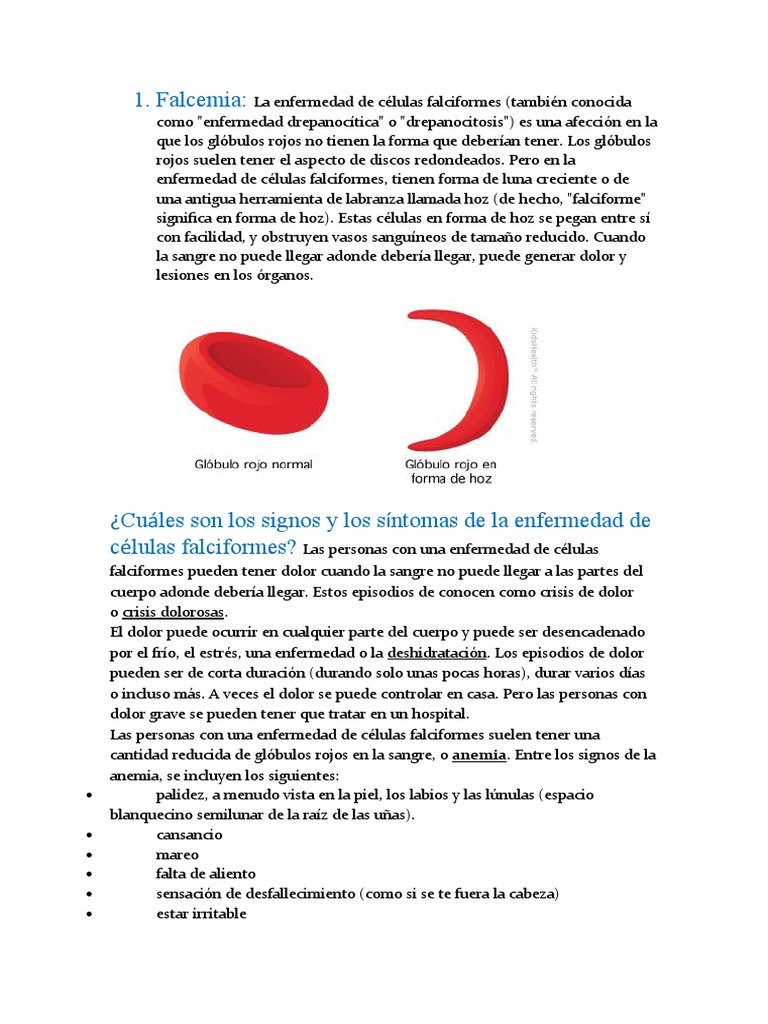 Falcemia | PDF | Mutación | Gene