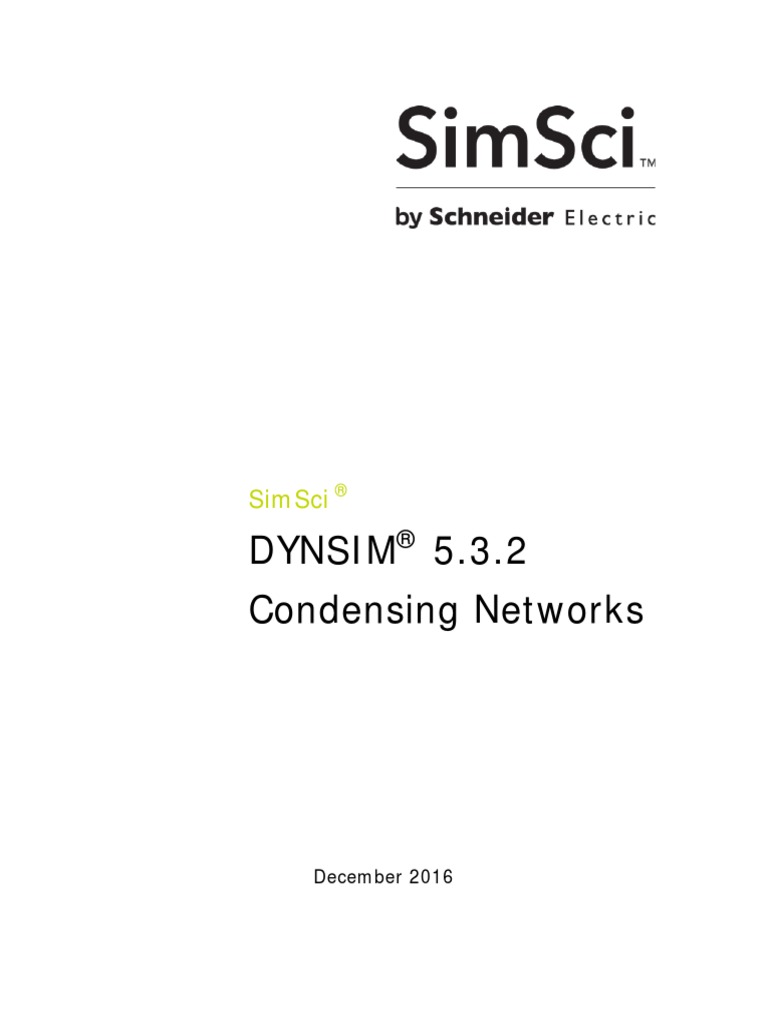 Dynsim 5.3.2 Condensing Networks: Simsci | Download Free PDF | Fluid ...
