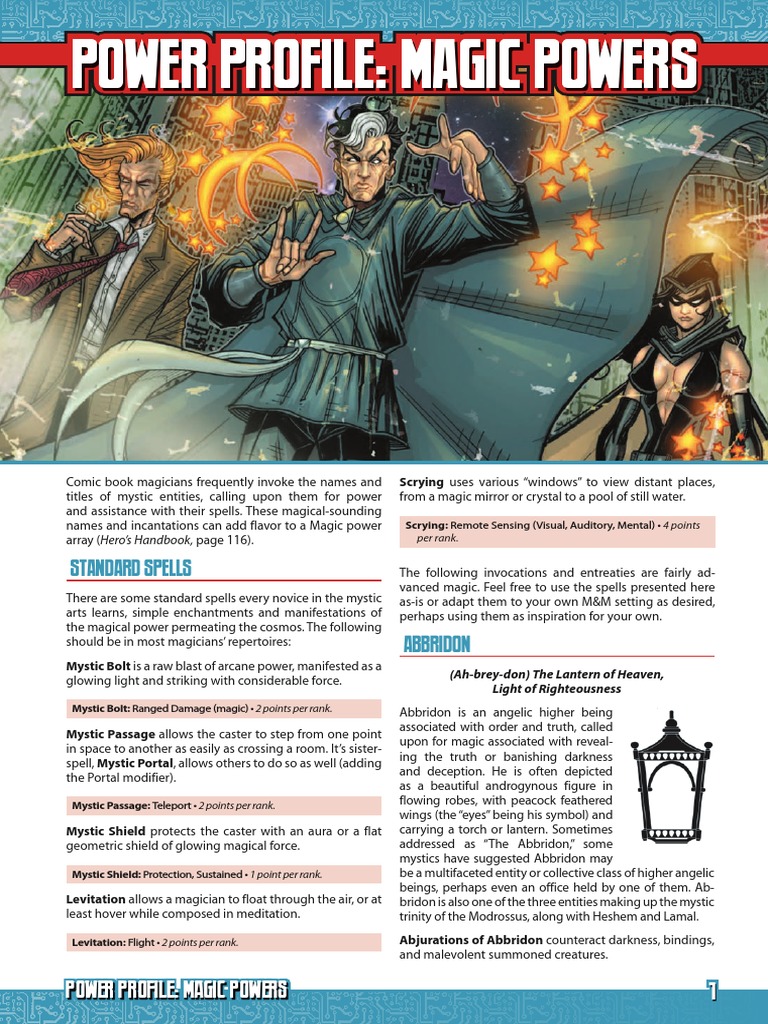 Power Profile - Magic Powers PDF | Download Free PDF | Fires | Magic ...