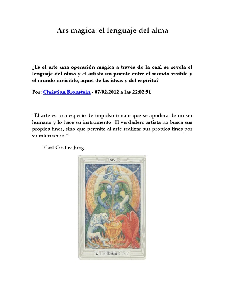 Ars Magica. El Lenguaje Del Alma | PDF | Carl Jung | Sueño