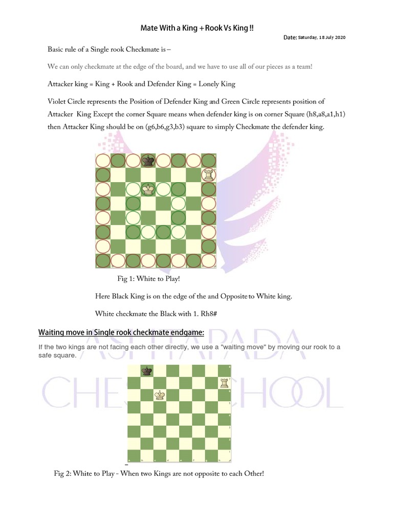 Checkmate With Rook PDF | PDF | Gaming | Chess