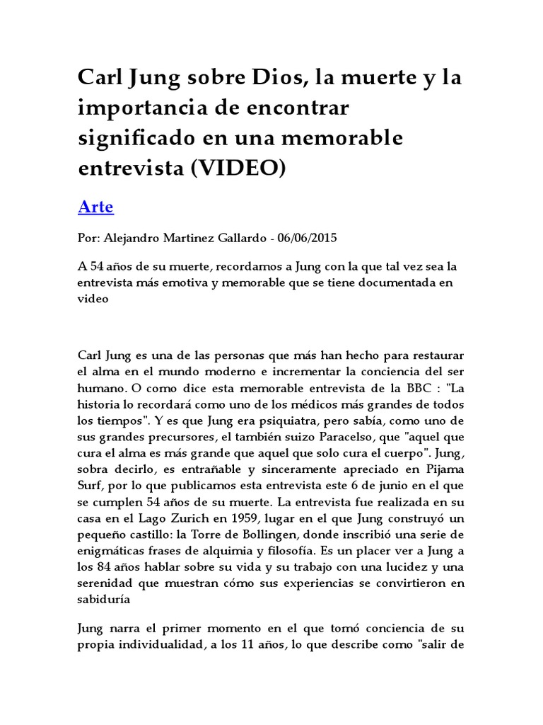 Carl Jung Sobre Dios | PDF | Carl Jung | Science