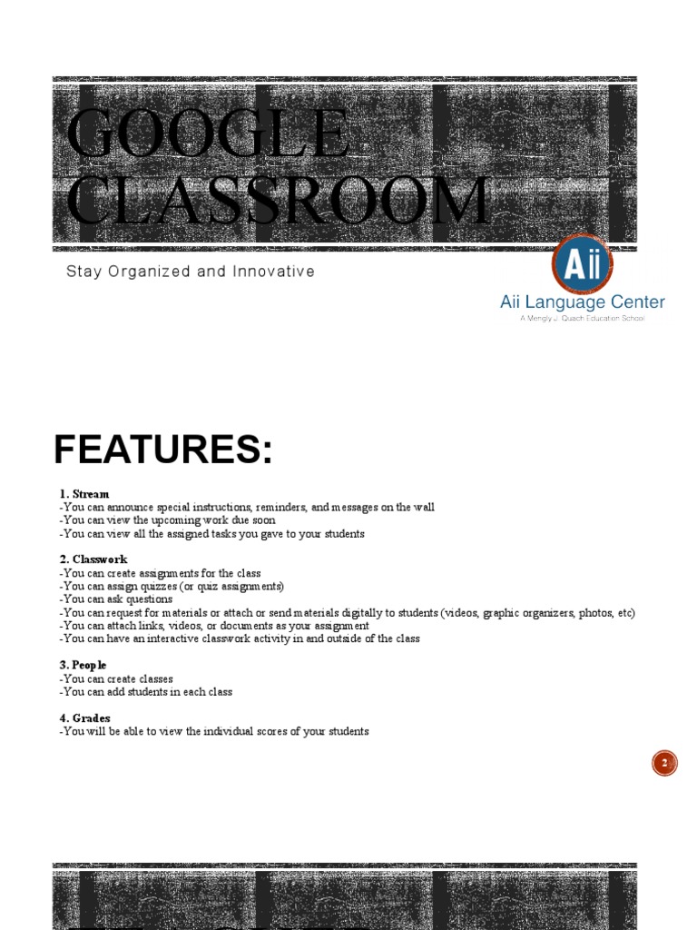 GOOGLE CLASSROOM Features | PDF | Communication | Software