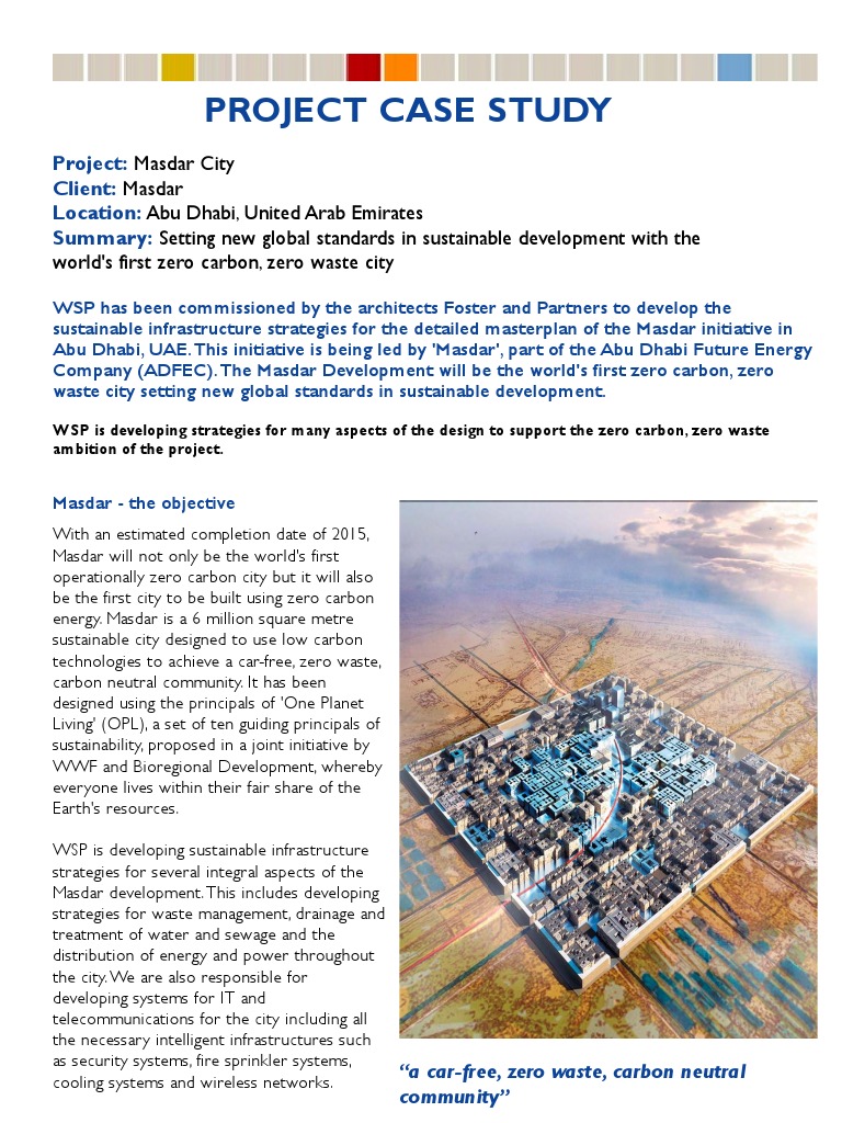 Masdar Case Study | PDF | Waste | Environmental Technology
