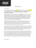 Harvard Master's Motivation Letter Example | PDF | Computer Science ...