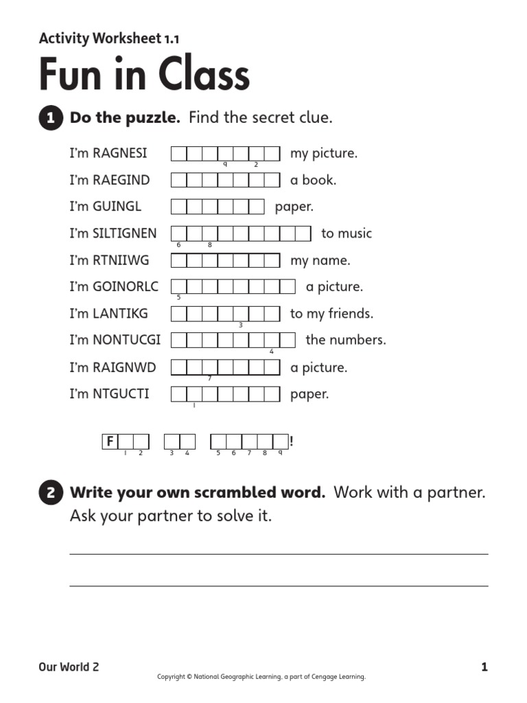 OW L02 U01 01 Worksheet PDF | PDF