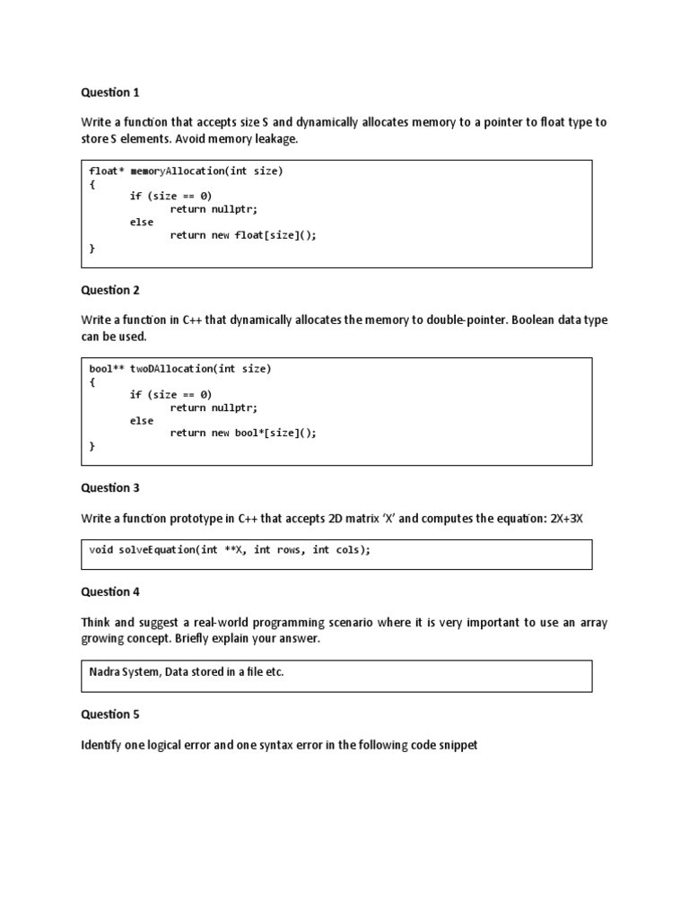 C++ Dynamic Memory Allocation Guide | PDF | Boolean Data Type | Pointer (Computer Programming)