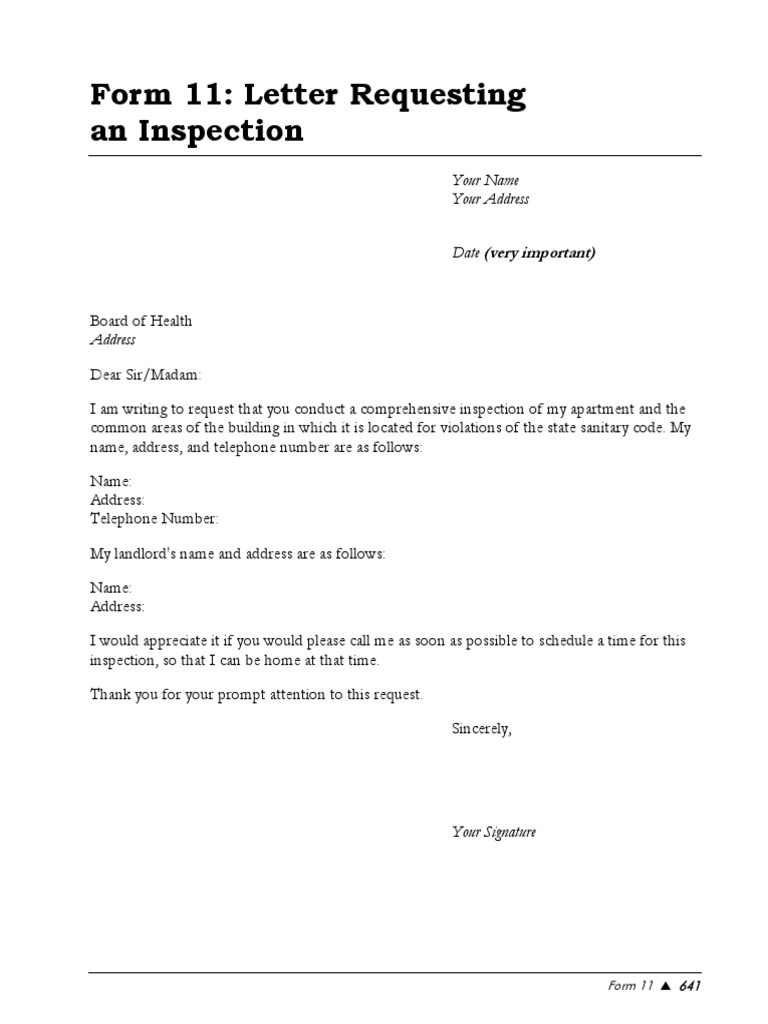 lt1 Form 11 Inspection Req | PDF