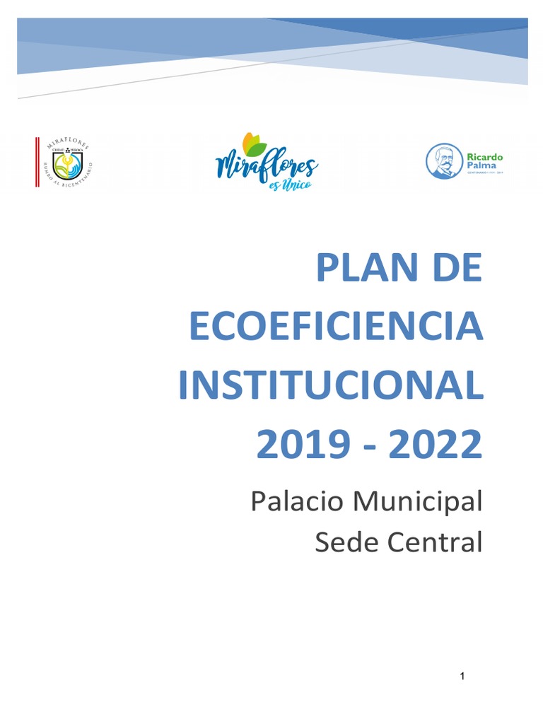 Plan de Ecoeficiencia 2019-2022 | PDF | Uso eficiente de energía | Residuos
