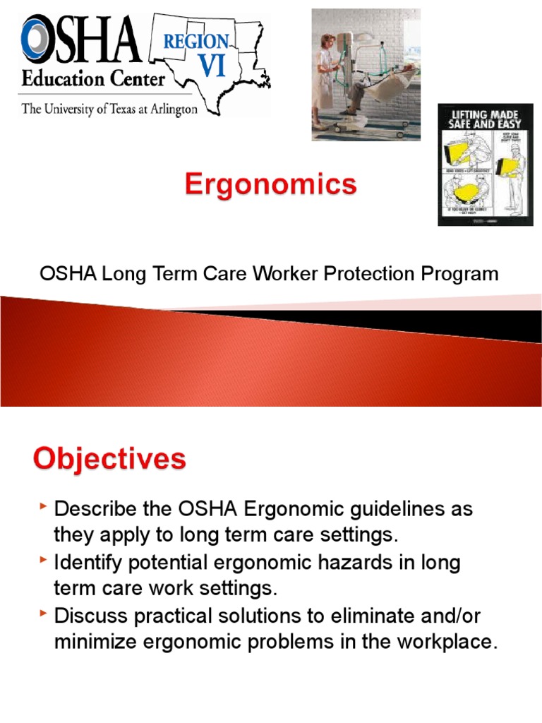 OSHA Long Term Care Worker Protection Program | PDF | Human Factors And ...