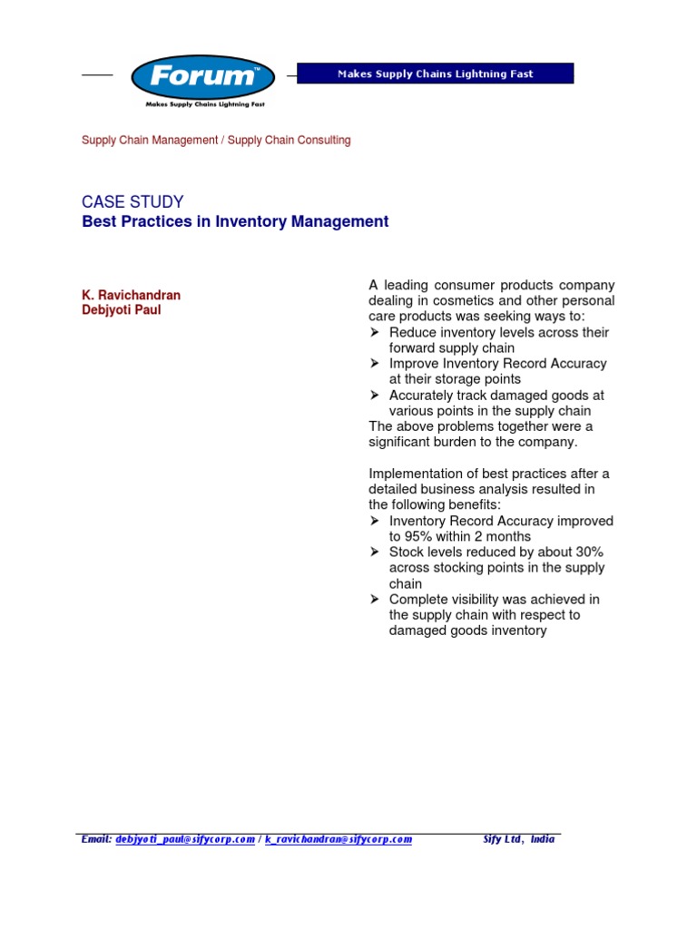 Case Study Inventory | PDF