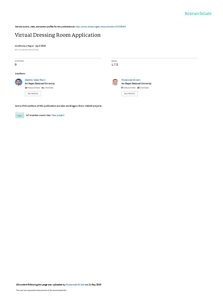 Virtual Dressing Room Application: April 2019 | PDF | Augmented Reality | Windows Presentation ...