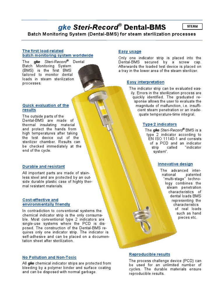 Steri-Record Dental-BMS: Batch Monitoring System (Dental-BMS) For Steam ...