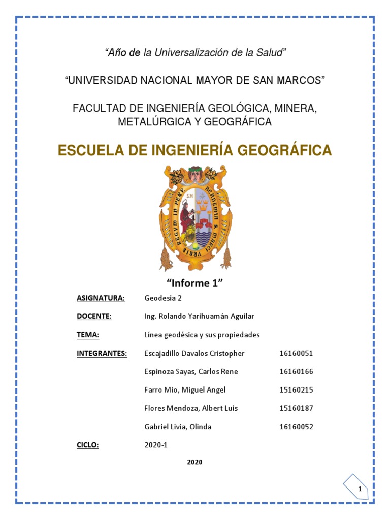 Línea Geodésica y Sus Propiedades PDF | PDF | Geodesia | Esfera