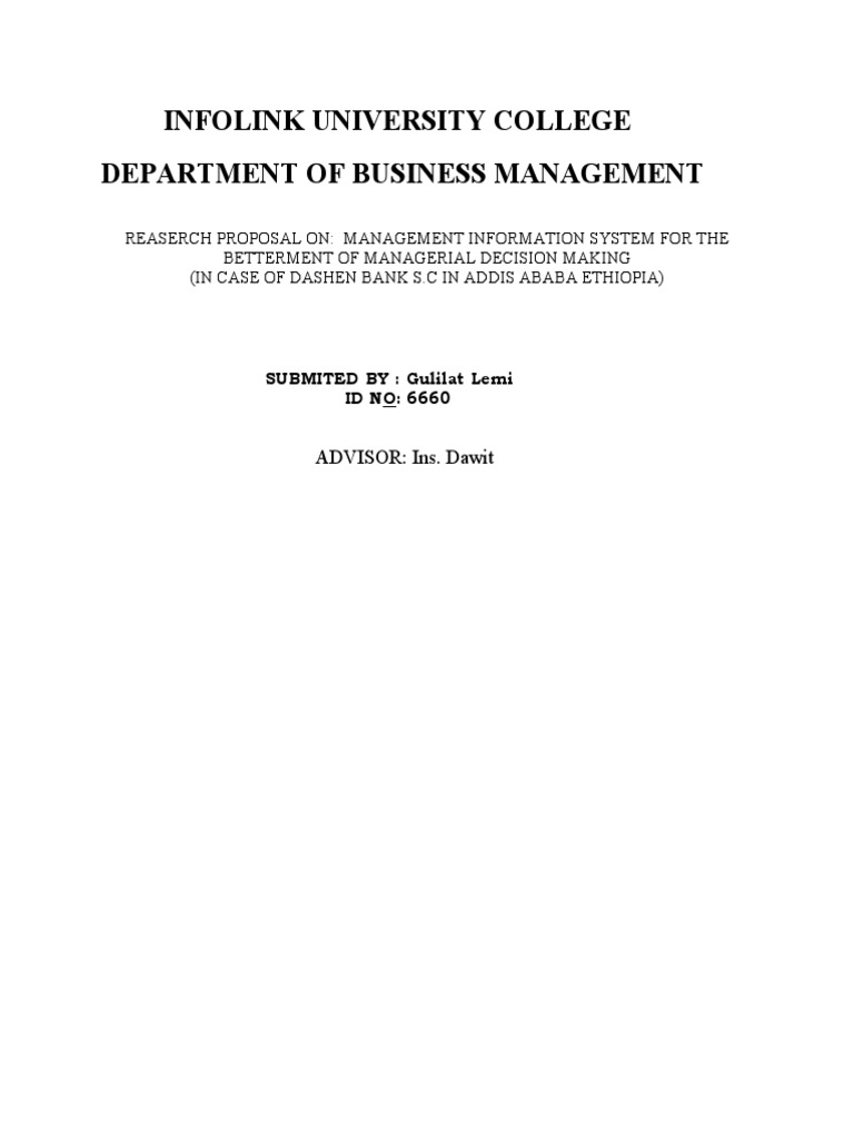 INFOLINK UNIVERSITY COLLEG1 Reaserch Paper Proposl | PDF | Information ...