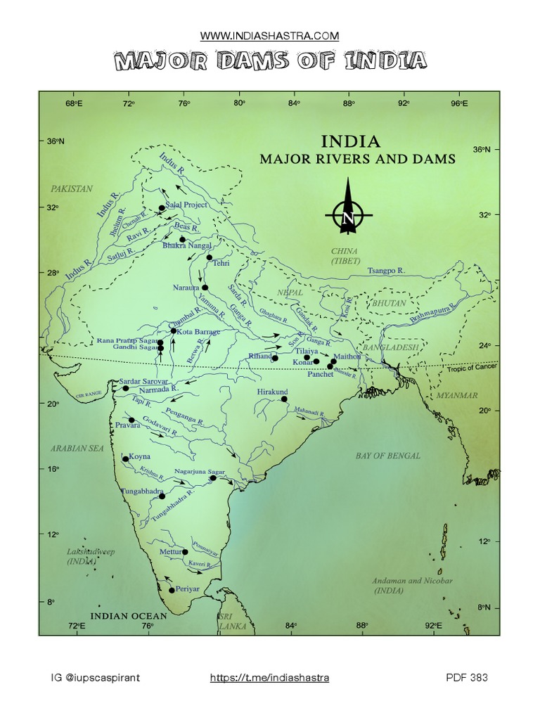 383 Major Dams of India Indiashastra | PDF