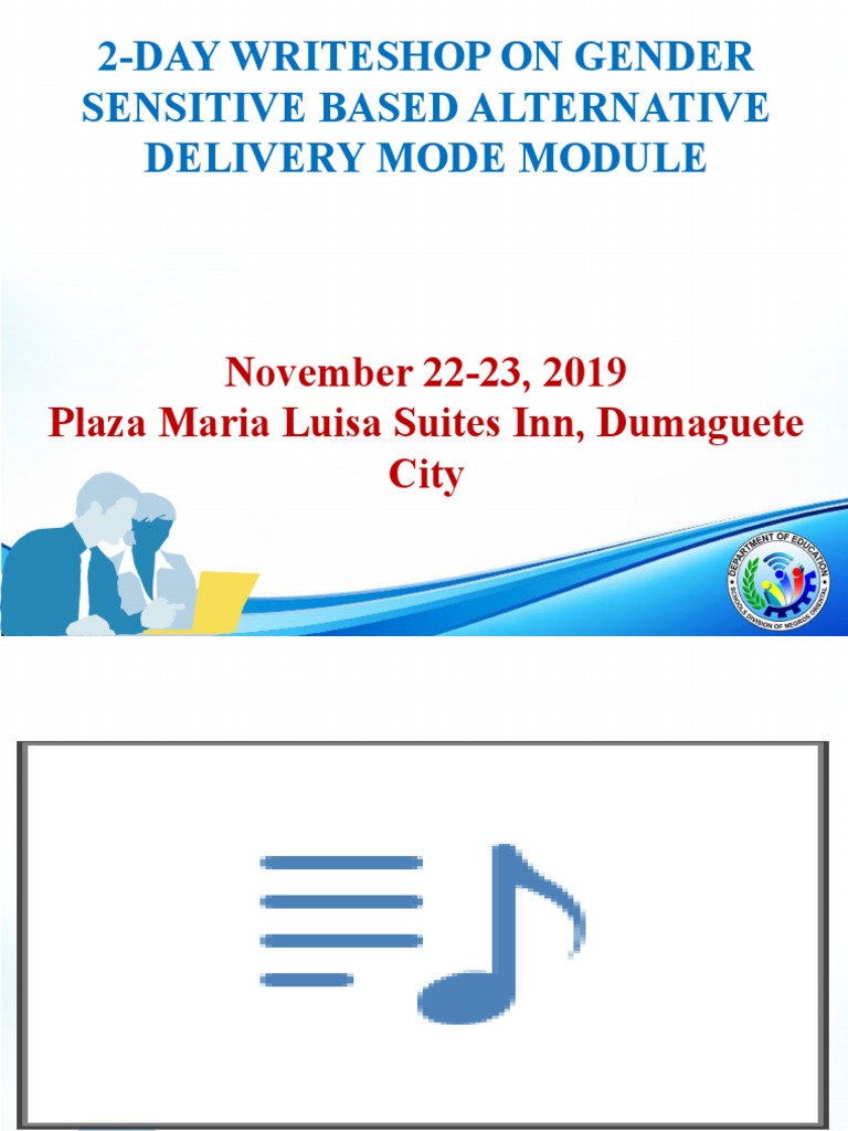 2-Day Writeshop On Gender Sensitive Based Alternative Delivery Mode ...