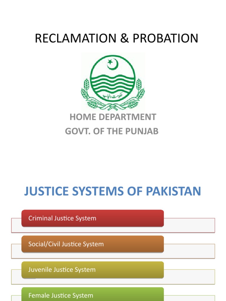 Reclamation & Probation: Home Department Govt. of The Punjab | PDF ...