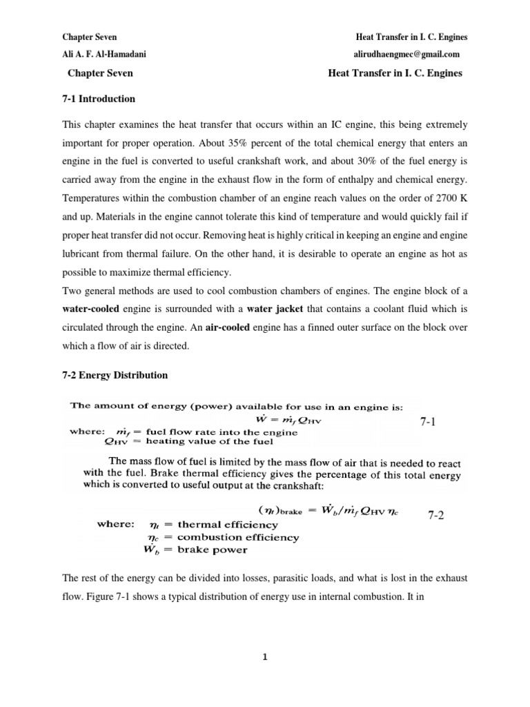 CH 7 Heat Transfer New 1-15 | PDF | Heat Transfer | Internal Combustion ...