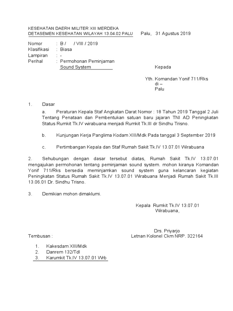 Permohonan Sound System | PDF