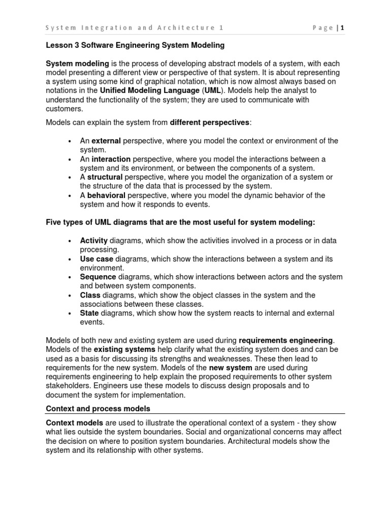 System Integration and Architecture 1 | PDF | Class (Computer Programming) | System