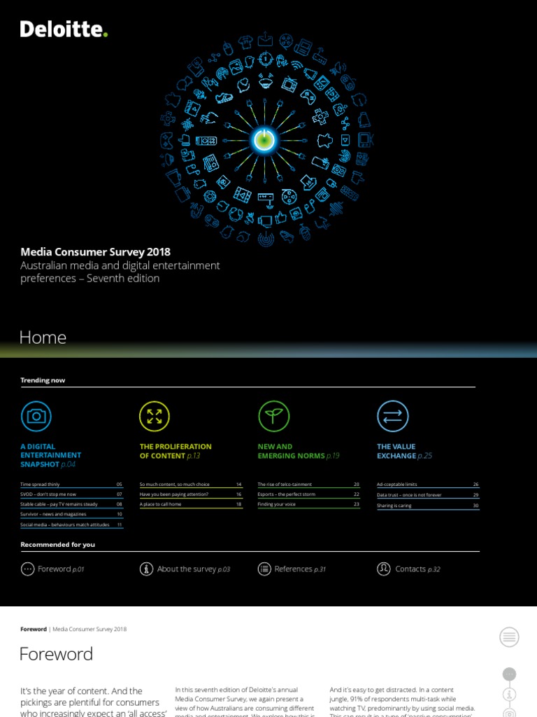 Deloitte Media Consumption Report PDF | PDF | Video On Demand | Pay ...