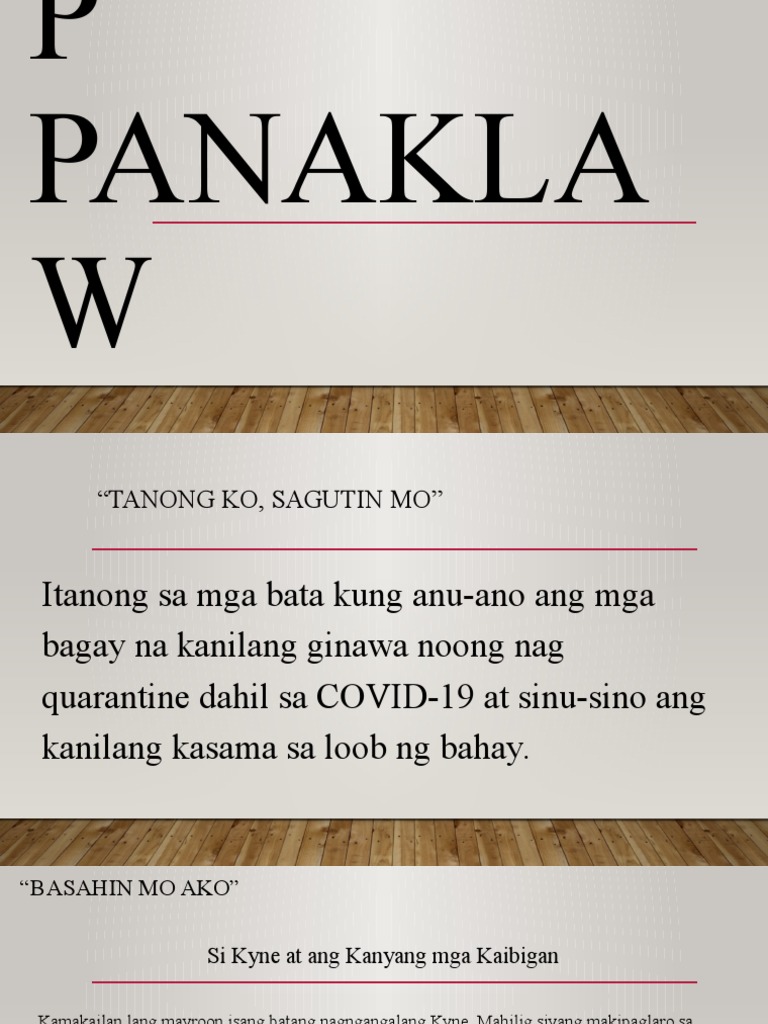 Panghalip Panaklaw | PDF