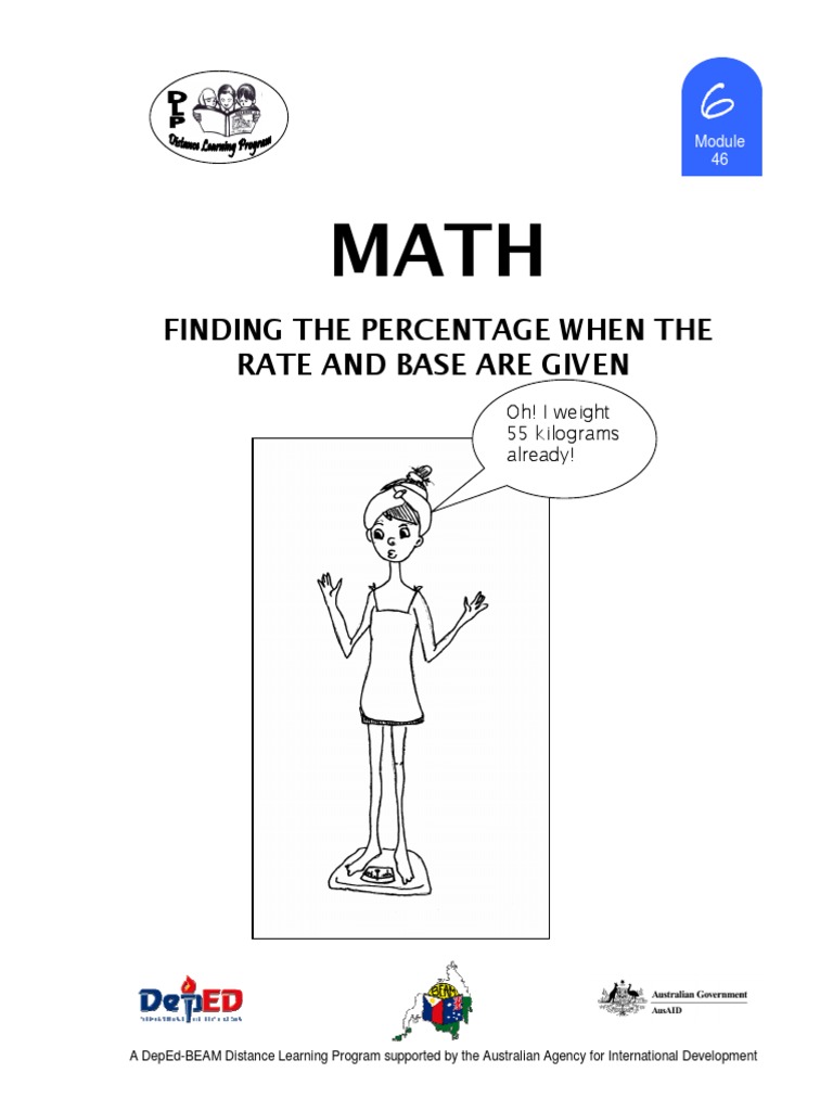 Math 6 DLP 46 - Finding The Percentage When The Rate and Base Are Given ...