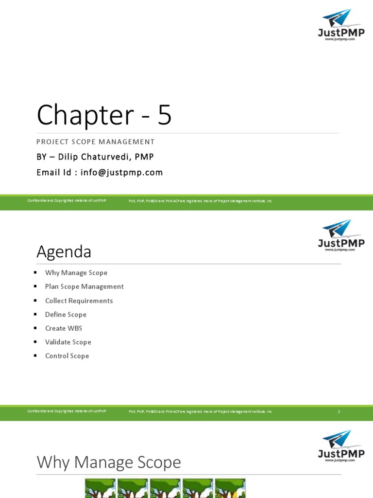 PMP Chapter 5 Scope Management PDF | PDF | Project Management ...
