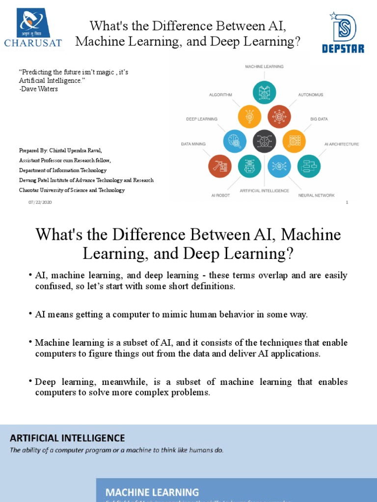 What's The Difference Between AI, Machine Learning | PDF | Artificial ...