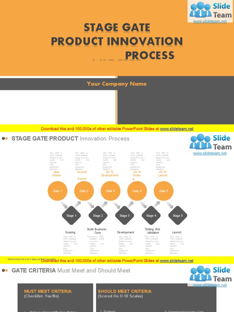 Stage Gate Product Innovation Process: Your Company Name | PDF | Market ...