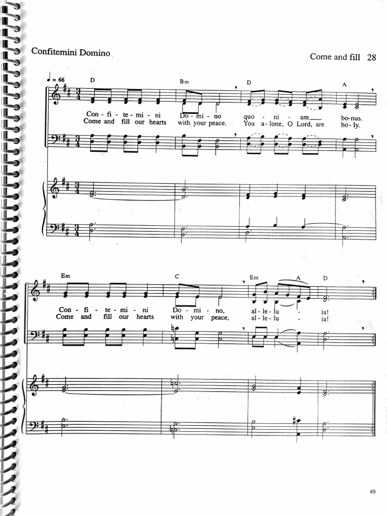 Confitemini Domino Piano Music Pdf