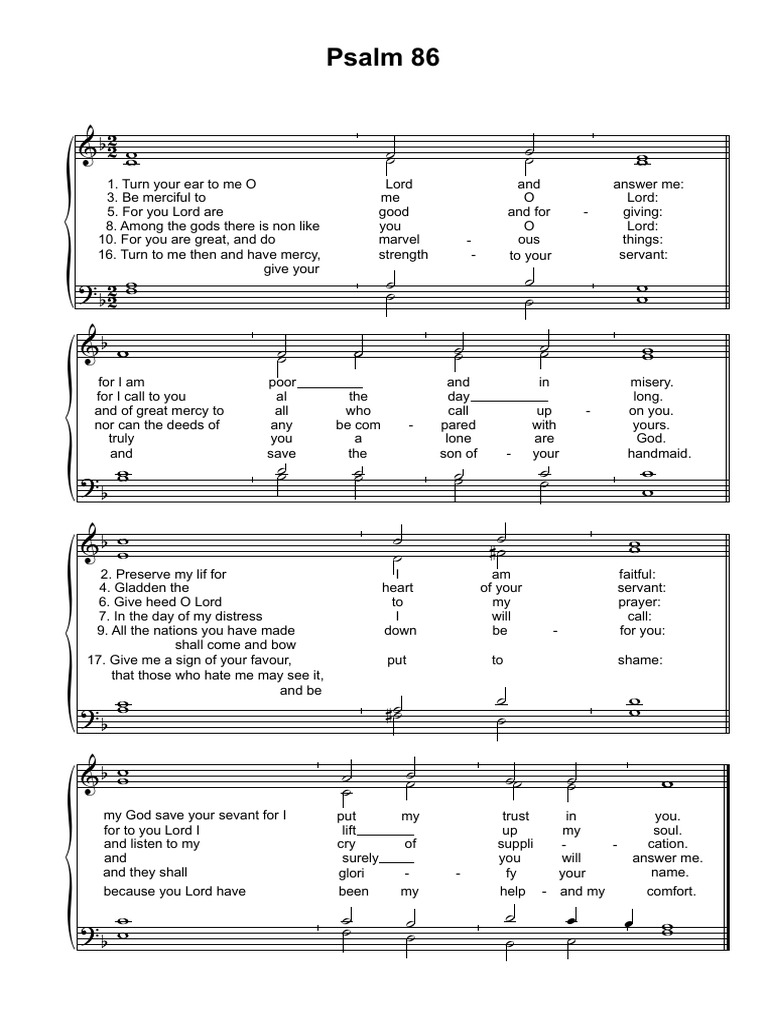 Psalm 86 - Full Score | PDF | Siddur | Jewish Services