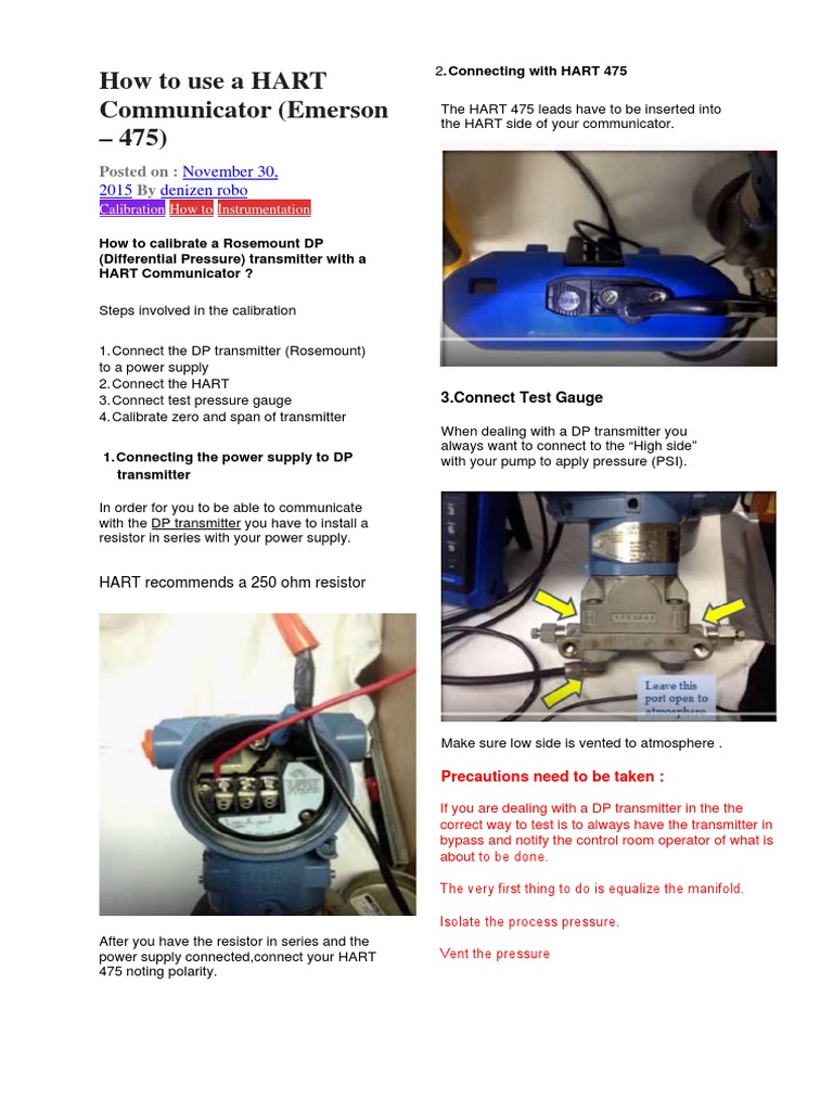 HART Communicator Calibration Guide | PDF | Calibration | Pressure ...