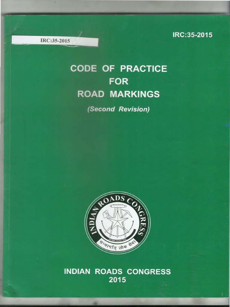 Road Markings IRC 35-2015 - 1 PDF | PDF | Lane | Traffic