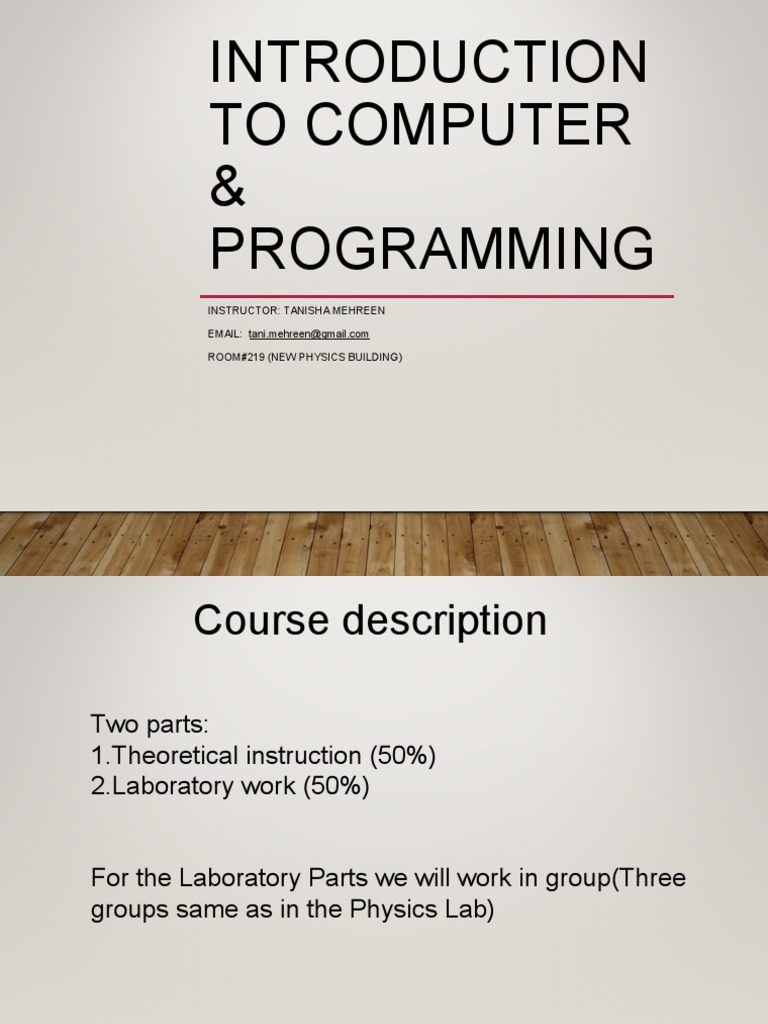 Introduction to Computer Programming | PDF | Operating System | Microsoft Windows