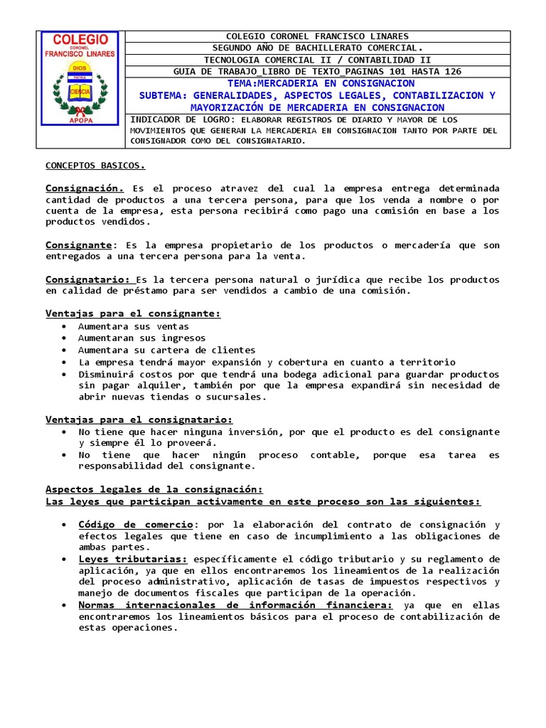 Mercaderia en Consignacion - Parte I | PDF | Contabilidad | Business