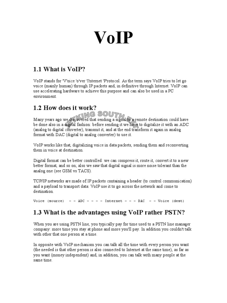 Understanding Voice over Internet Protocol (VoIP): A Technical Overview ...