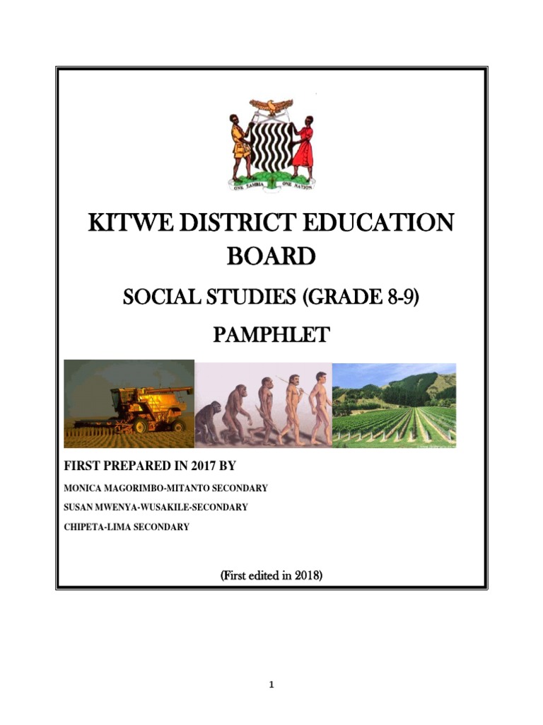 Social Studies Pamphlet Grade 8 & 9 | PDF | Global Warming | Human ...