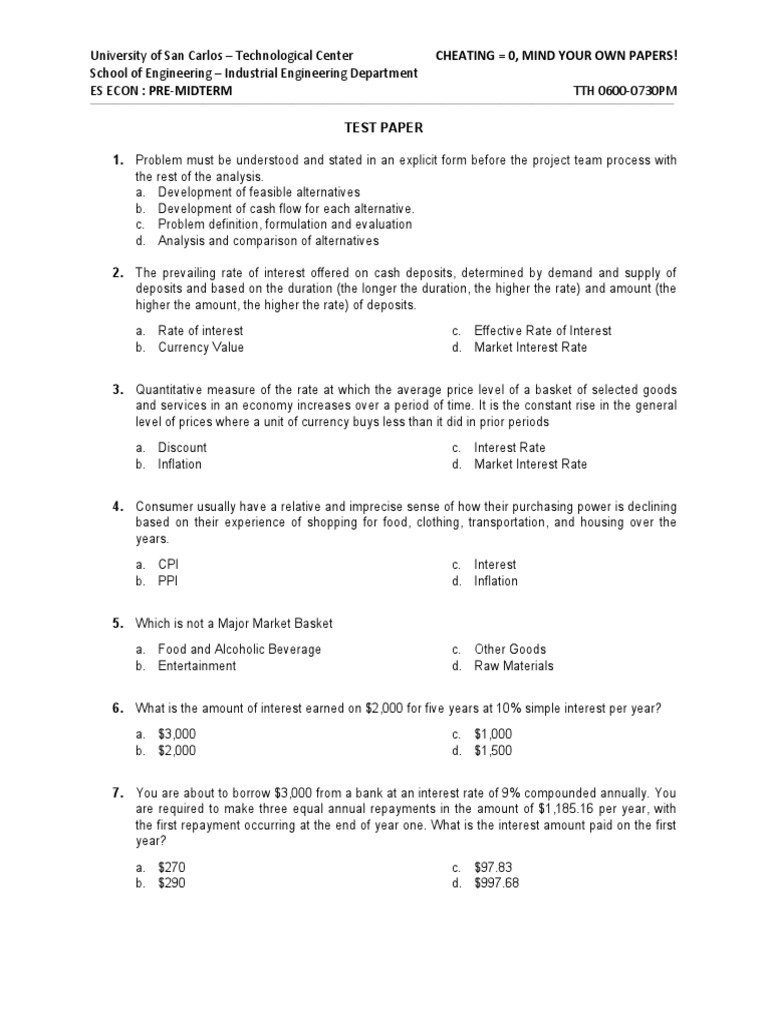 Session 6 - Evaluation of Alternatives | PDF | Interest Rates | Interest